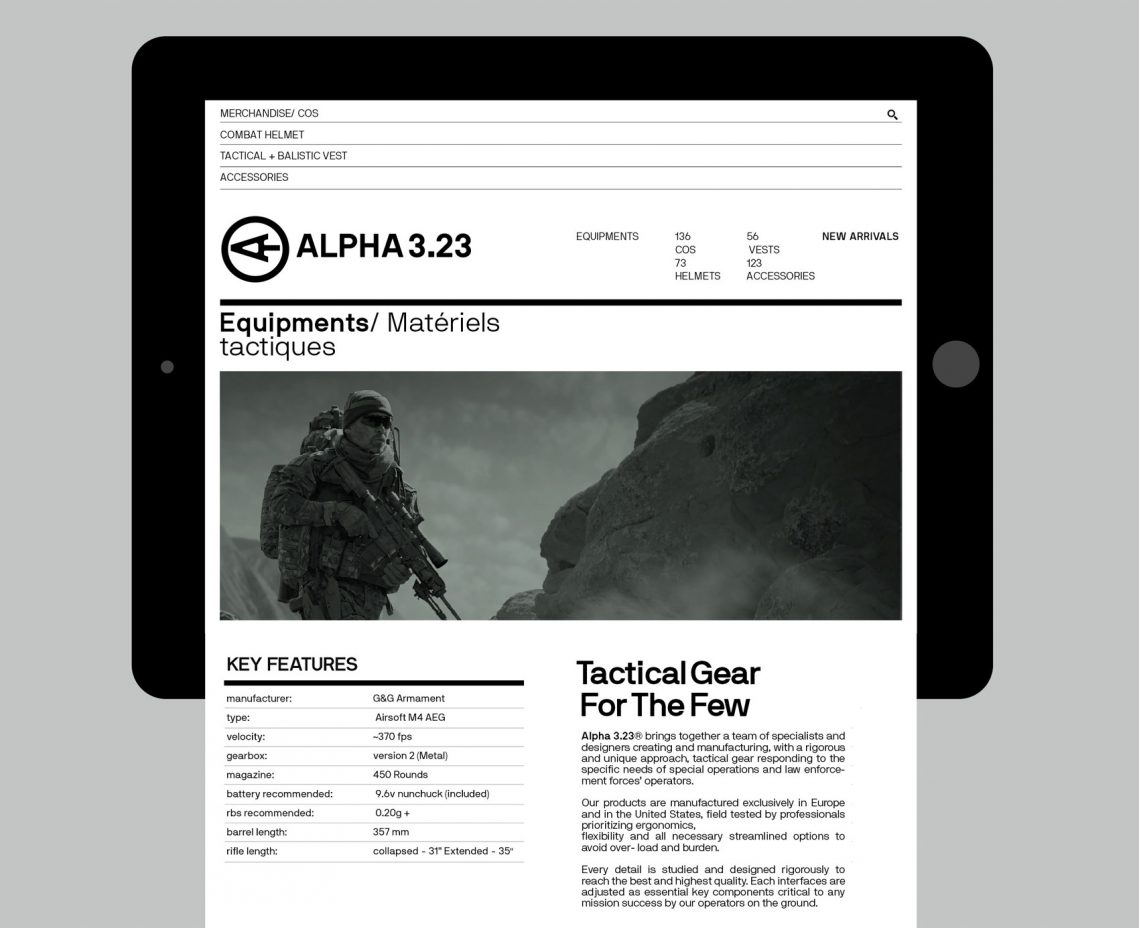 Tactical Gear Brand Identity • Alpha 3.23 Branding